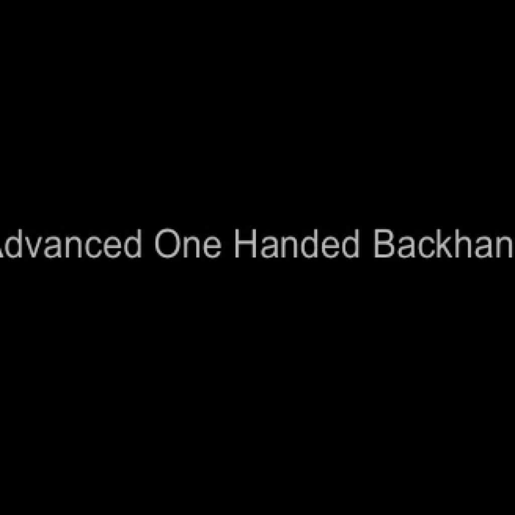 One Handed Backhand: Advanced Footwork - TennisPlayer